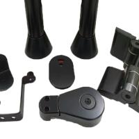 China 304 Stainless Steel Modern Black Door Lock for Hotel Toilet Compartment 60mm for sale