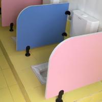 China Moisture Resistant HPL Honeycomb Kids Toilet Partition 1200mm Height School Cubicle for sale