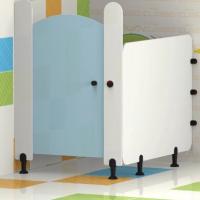China Custom HPL Honeycomb Board Kids Bathroom Partition 1200mm Height Colorful Durable School Divider for sale