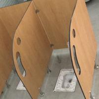 China Custom Kindergarten Toilet Partition Eco Friendly HPL Cubicle 18mm Protection Decoration for sale