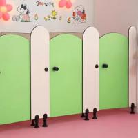 China Custom Kindergarten Toilet Partition Eco Friendly HPL Cubicle 18mm Protection Decoration for sale