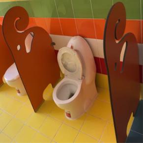China Non Toxic HPL Toilet Partitions 12mm 18mm for Kindergarten School Bathroom Cubicle for sale
