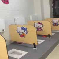 China Durable Waterproof Fireproof Kids Toilet Partition for Kindergarten School 1200mm Height for sale