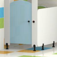 China Durable Waterproof Fireproof Kids Toilet Partition for Kindergarten School 1200mm Height for sale