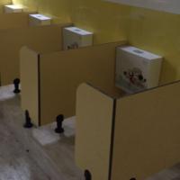 China HPL Toilet Partition 1200mm Height Eco Friendly Cubicle for School Kindergarten for sale