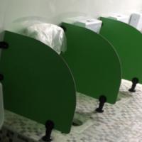 China Waterproof HPL Kids Toilet Partition Urinal Divider for School Kindergarten 900mm Height for sale
