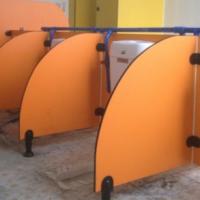 China Waterproof HPL Kids Toilet Partition Urinal Divider for School Kindergarten 900mm Height for sale