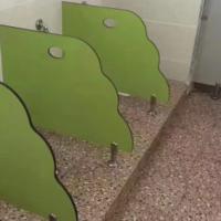 China HPL Honeycomb Board Kids Toilet Partition 1200mm Height Preschool Toilet Cubicle with Decor Protection for sale