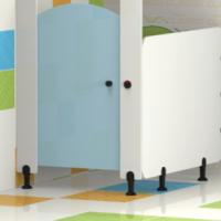 China HPL Honeycomb Board Kids Toilet Partition 1200mm Height Preschool Toilet Cubicle with Decor Protection for sale