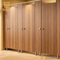 China Fushengjia 18mm HPL Compact Laminate Toilet Partition Waterproof Fireproof Commercial Cubicle Divider for sale