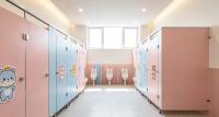 China HPL Toilet Cubicles Colorful Design Easy Clean for Kindergarten Public Washroom 12mm for sale