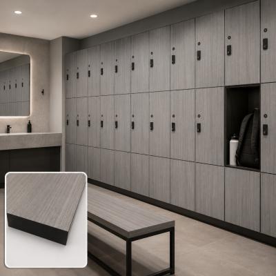 China Waterproof Compact Laminate Lockers 1430kg/m³ Density B1 Fire Rated Public Gym Staff Storage for sale