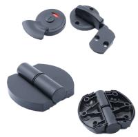 China Restroom Partition Hardware Supplier | Black Heavy-Duty Rustproof Toilet Stall Lock for Hotel School Hospital for sale