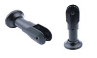 China Restroom Partition Hardware Supplier | Black Heavy-Duty Rustproof Toilet Stall Lock for Hotel School Hospital for sale