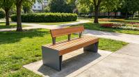 China Outdoor Modern Compact HPL Park Bench | Weather Resistant HPL Outdoor Leisure Bench for sale