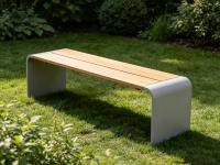 China Outdoor Modern Compact HPL Park Bench | Weather Resistant HPL Outdoor Leisure Bench for sale