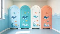 China Custom Cartoon HPL Kids Toilet Partitions | Child-Safe & Easy Clean for sale