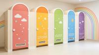 China Custom Cartoon HPL Kids Toilet Partitions | Child-Safe & Easy Clean for sale