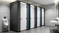 China Commercial HPL Toilet Partitions - Waterproof Durable Compact Laminate Public Restroom Partitions for School, Hospital, Mall for sale
