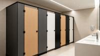 China Commercial HPL Toilet Partitions - Waterproof Durable Compact Laminate Public Restroom Partitions for School, Hospital, Mall for sale