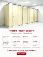 China Commercial HPL Public Toilet Stall, Moisture-proof Phenolic Compact Restroom Partition for sale