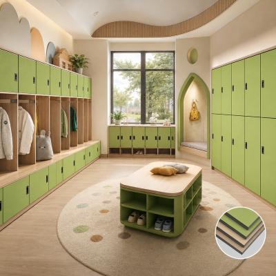 China HPL Compact Laminate Lockers | Waterproof Anti-Bacterial Phenolic Resin Storage Lockers for School Gym Spa Office for sale