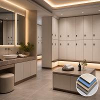 China HPL Compact Laminate Lockers | Waterproof Anti-Bacterial Phenolic Resin Storage Lockers for School Gym Spa Office for sale