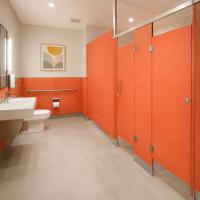China Waterproof Impact Resistant Compact HPL Phenolic Resin Public Toilet Partition, Custom Color Commercial Restroom Stall Partition for School Hospital Mall for sale