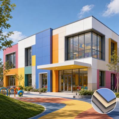 China Kindergarten-specific Compact Laminate Exterior Wall Panel  Fireproof, Weather Resistant & Impact Safe for sale