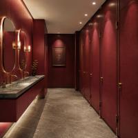 China Custom HPL Compact Laminate Public Toilet Partition System for sale