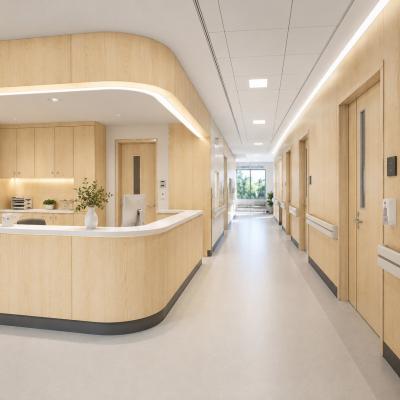 China Antibacterial HPL High Pressure Laminate Panels, Impact Resistant Wall Cladding for Hospital Corridors, Easy to Clean & Stain Resistant for sale