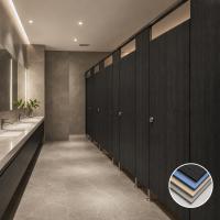 China Custom Color Compact Laminate Bathroom Partition | Metal Fitting Toilet Stall for sale