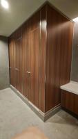 China Custom Color Compact Laminate Bathroom Partition | Metal Fitting Toilet Stall for sale
