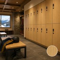 China Waterproof Compact Laminate Ski Resort Lockers, HPL Phenolic Resin Changing Room Storage Cabinets with Keypad Lock for sale
