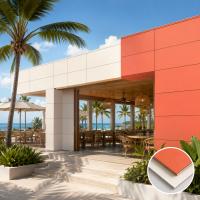 China HPL Compact Exterior Wall Panel, Weatherproof Phenolic Resin Cladding Panel for Commercial Building Facade for sale