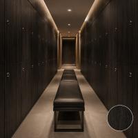 China Dark Wood Grain HPL Compact Laminate Lockers Luxury Gym Changing Room Storage Cabinets for sale