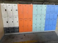 China Multi‑Compartment HPL Phenolic Locker | Custom Color Commercial Storage Cabinet for sale