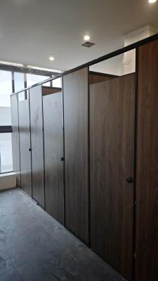China Compact HPL Public Toilet Partition, Phenolic Resin Restroom Stall Dividers for Commercial Buildings for sale