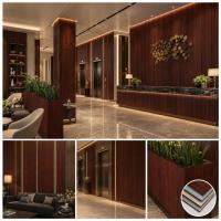 China Decorative Compact Laminate HPL Wall Panel, Wood Grain Commercial Interior Wall Cladding for sale