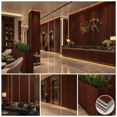China Decorative Compact Laminate HPL Wall Panel, Wood Grain Commercial Interior Wall Cladding for sale