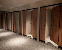 China HPL Compact Laminate Toilet Cubicles | Waterproof Anti-Bacterial Restroom Partition for Commercial Washroom for sale