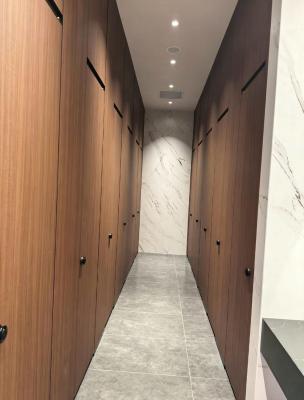 China Commercial HPL Toilet Partitions | Mall Restroom Dividers | Compact Laminate for sale