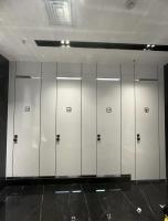 China Commercial HPL Toilet Partitions | Mall Restroom Dividers | Compact Laminate for sale