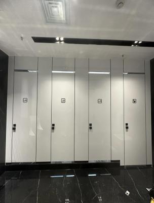 China Commercial HPL Toilet Partitions | Mall Restroom Dividers | Compact Laminate for sale