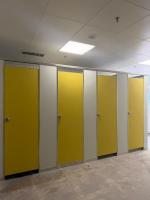 China School HPL Compact Laminate Toilet Partitions | Anti-Bacterial Waterproof Restroom Cubicles for Campus for sale