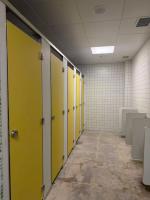 China School HPL Compact Laminate Toilet Partitions | Anti-Bacterial Waterproof Restroom Cubicles for Campus for sale