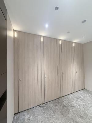 China HPL Wood Grain Compact Laminate Toilet Cubicle Partitions for Supermarket Public Washroom for sale