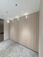 China HPL Wood Grain Compact Laminate Toilet Cubicle Partitions for Supermarket Public Washroom for sale