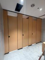 China HPL Compact Toilet Cubicle Partition, Wood Grain Phenolic Panel for Office, School, Mall Restroom for sale