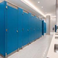 China Compact Laminate Toilet Partitions for School Restrooms | Durable HPL Bathroom Dividers for sale